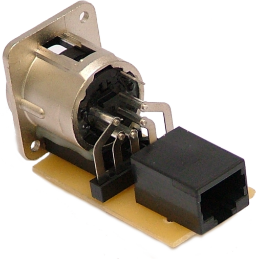 Panel Mount XLR to RJ45 DMX Adapter | Neutrik